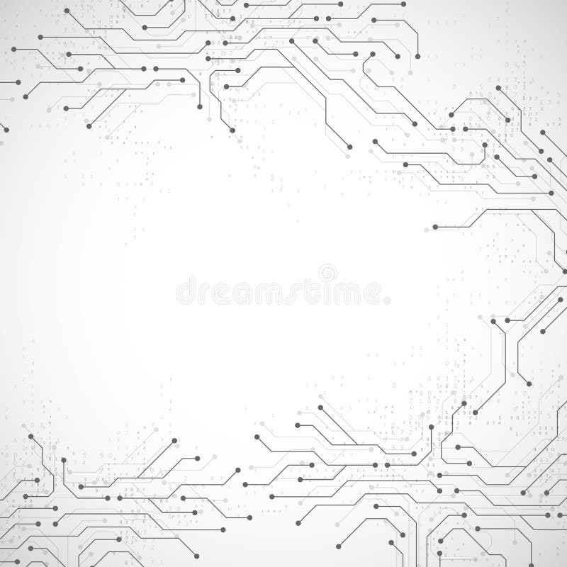 Circuit Board Digital Abstract Background. Motherboard Technology ...