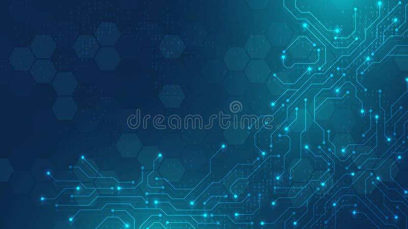 Circuit Board Digital Abstract Background. Motherboard Technology ...