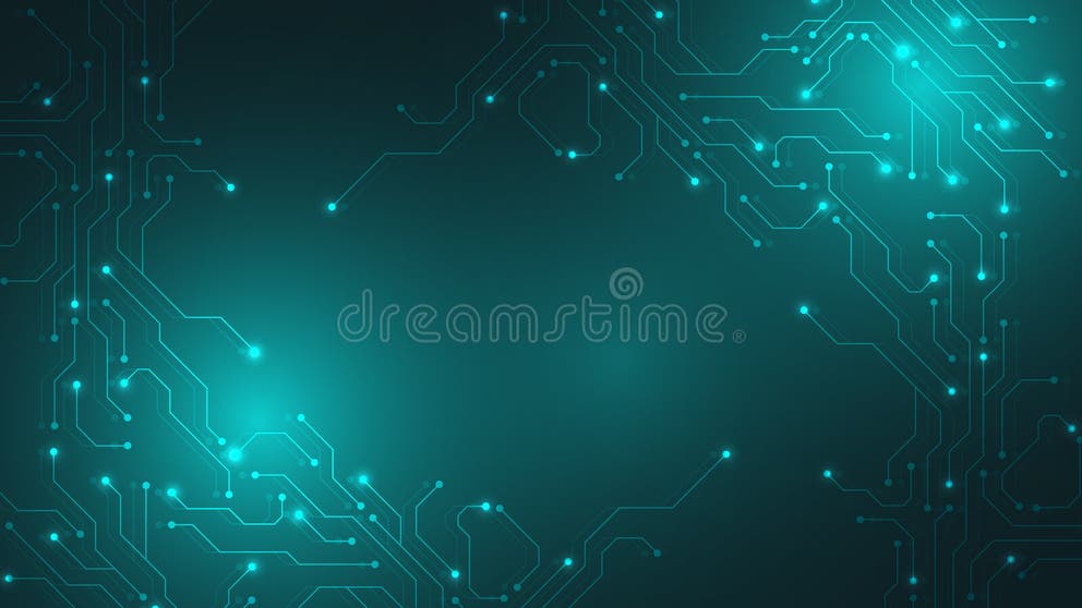 Circuit Board Digital Abstract Background. Motherboard Technology ...