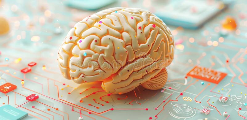 A Circuit Board Dotted with Colorful Lights and Electronic Components ...