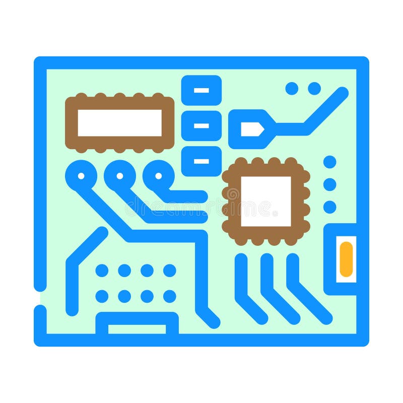 Circuit Board Electrical Engineer Color Icon Vector Illustration Stock ...