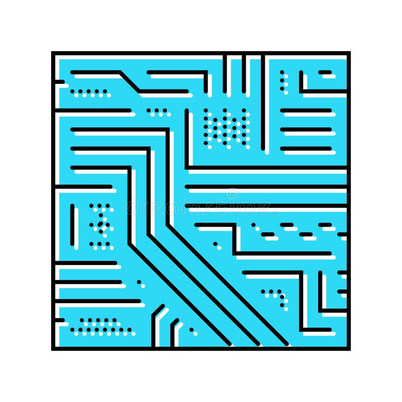 Circuit Board Electrical Engineer Color Icon Vector Illustration Stock ...