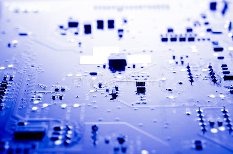 Circuit Board with Electronic Components. Electronic Circuit Board in ...