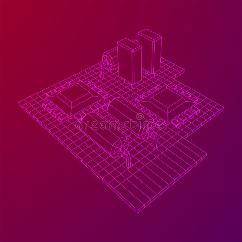 Circuit Board. Electronic Computer Components Motherboard Stock Vector ...