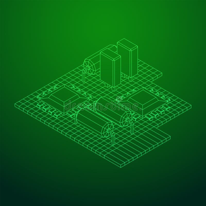 Circuit Board. Electronic Computer Components Motherboard Stock Vector ...