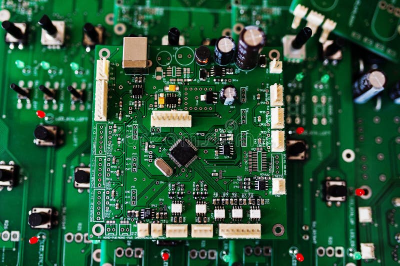 Circuit Board of Electronic Computer Hardware Technology. Mother Stock ...