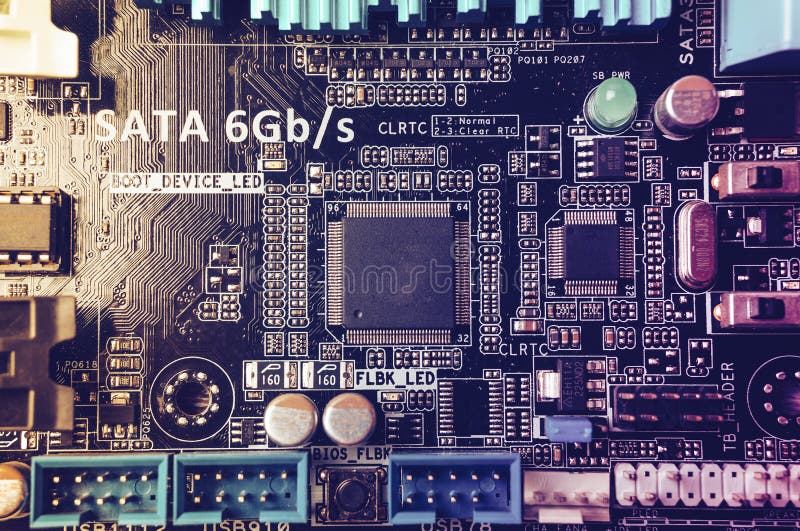 Circuit Board. Electronic Computer Hardware Technology Stock Image ...