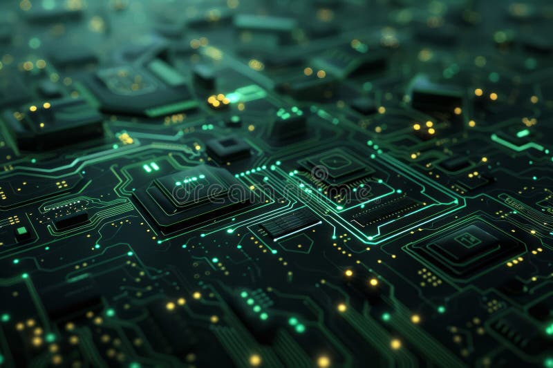 Circuit Board. Electronic Computer Hardware Technology. Motherboard ...