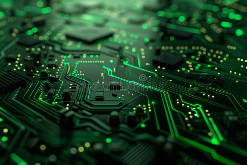 Circuit Board. Electronic Computer Hardware Technology. Motherboard ...