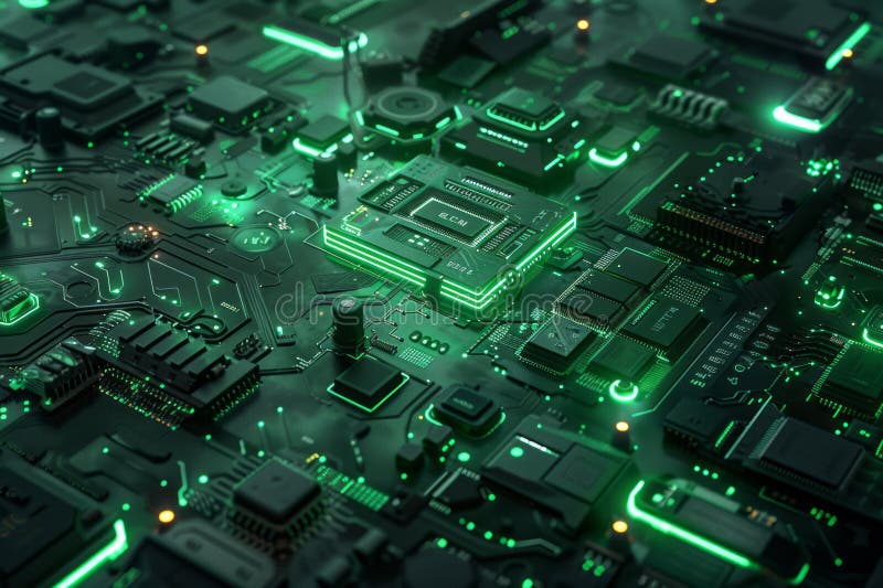 Circuit Board. Electronic Computer Hardware Technology. Motherboard ...