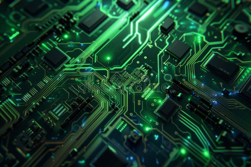 Circuit Board. Electronic Computer Hardware Technology. Motherboard Digital Chip Stock ...