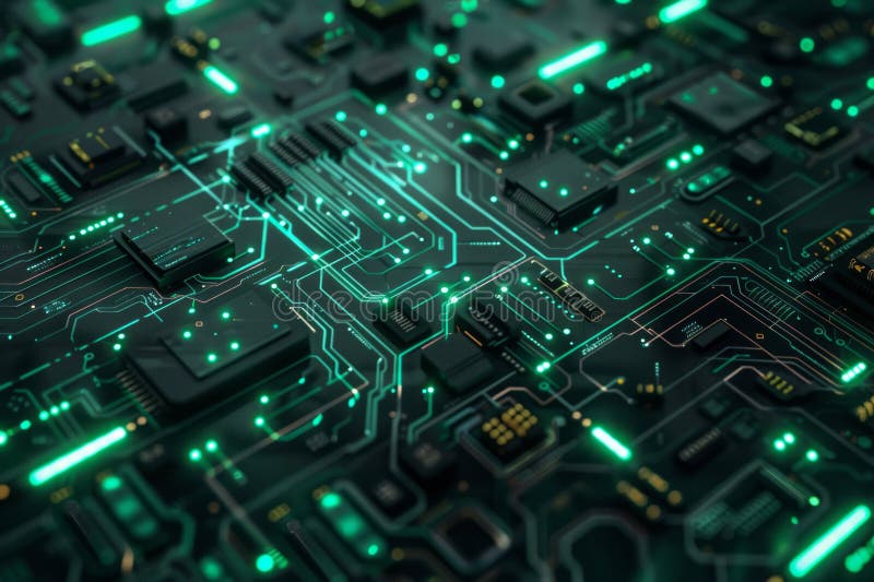 Circuit Board. Electronic Computer Hardware Technology. Motherboard Digital Chip Stock Photo ...
