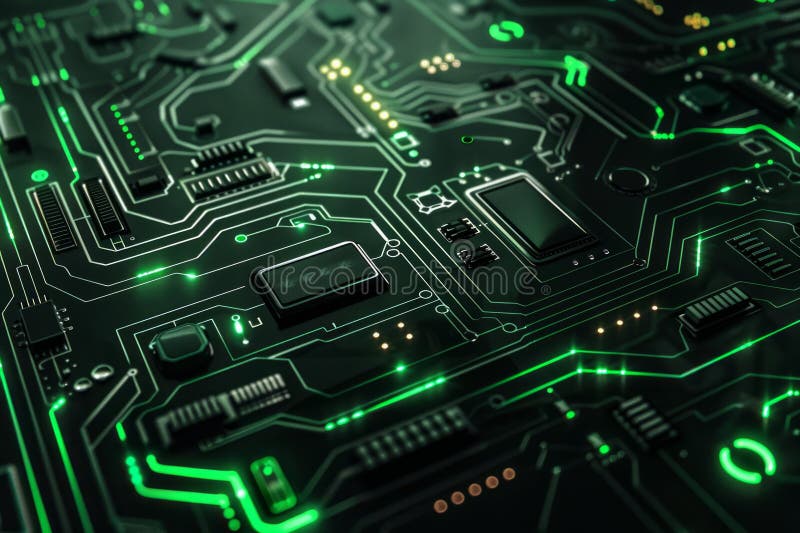 Circuit Board. Electronic Computer Hardware Technology. Motherboard Digital Chip Stock ...