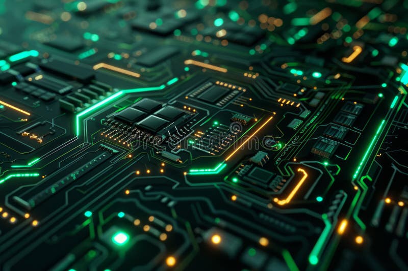 Circuit Board. Electronic Computer Hardware Technology. Motherboard Digital Chip Stock Image ...