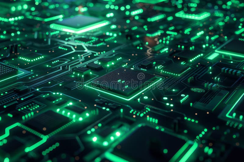 Circuit Board. Electronic Computer Hardware Technology. Motherboard ...