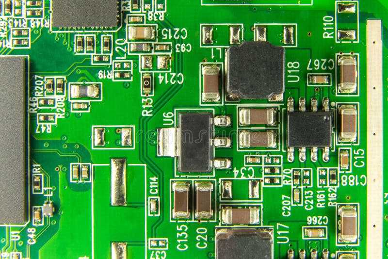 Circuit Board. Electronic Computer Hardware Technology. Motherboard ...