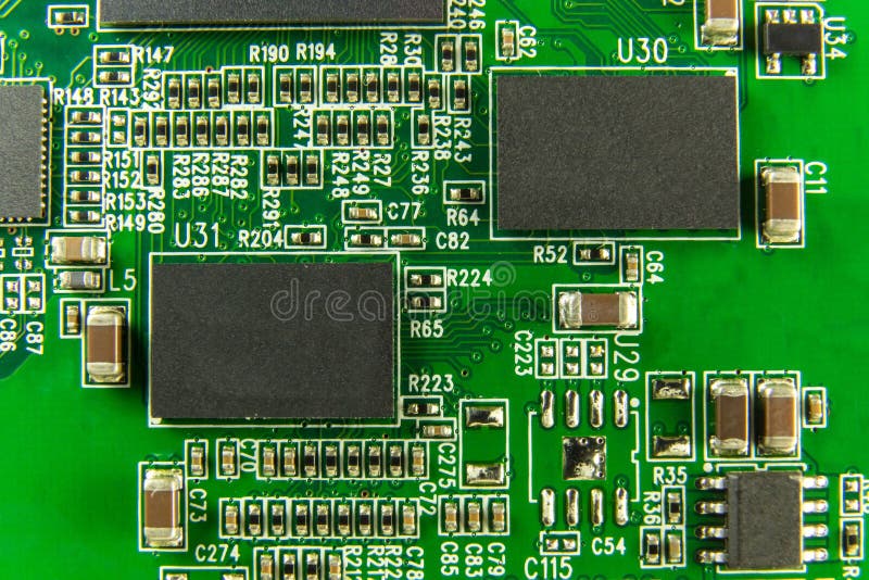 Circuit Board. Electronic Computer Hardware Technology. Motherboard ...