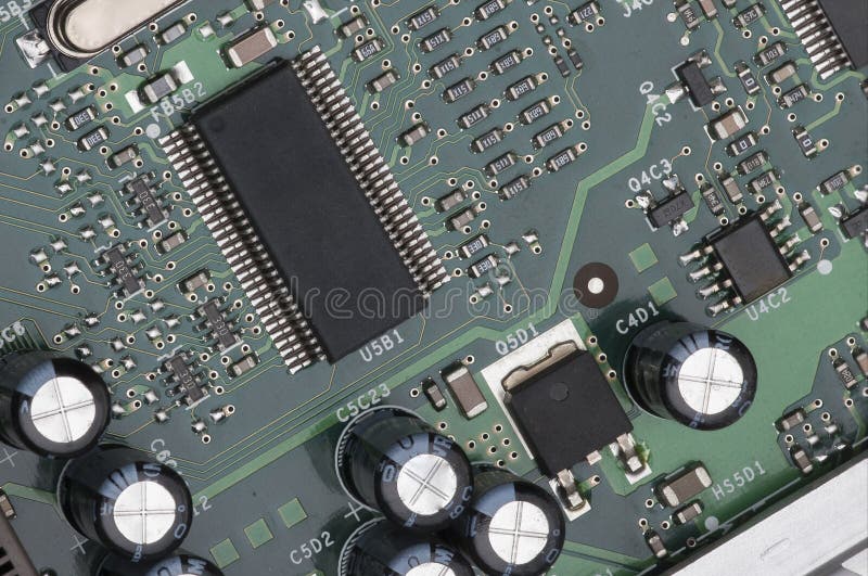 Circuit Board. Electronic Computer Hardware Technology. Motherboard ...