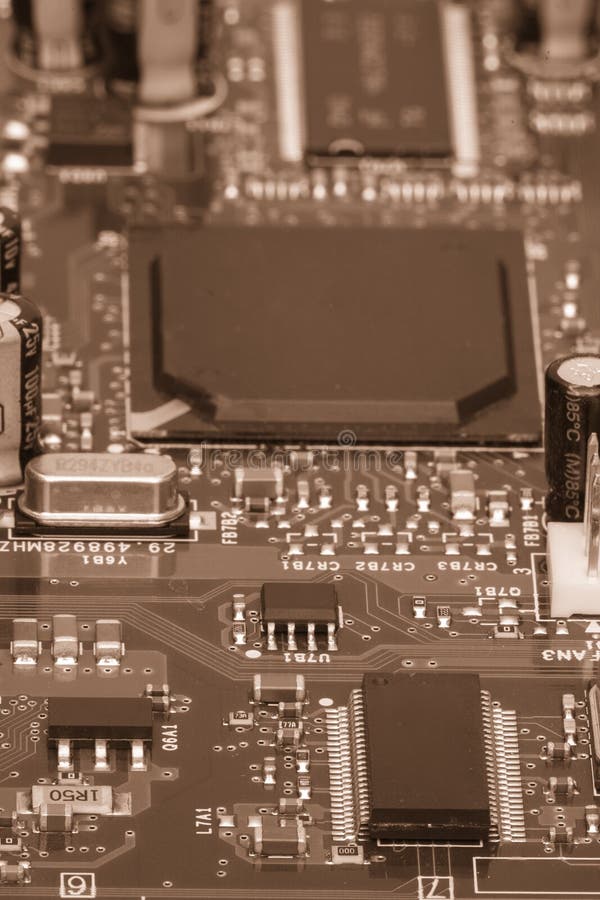 Circuit Board. Electronic Computer Hardware Technology. Motherboard ...