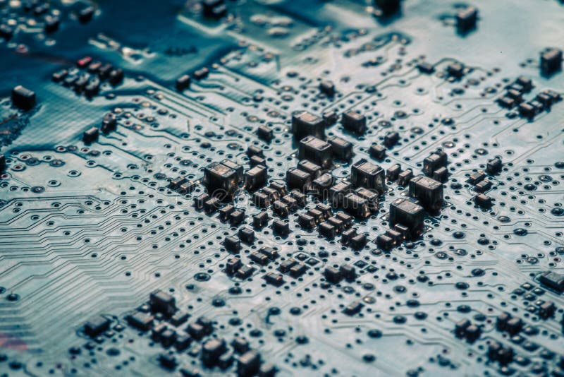 Circuit Board. Electronic Computer Hardware Technology. Motherboard ...