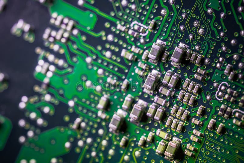 Circuit Board. Electronic Computer Hardware Technology. Motherboard ...