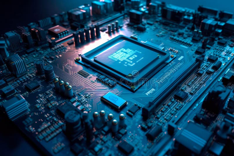 Tech Science Background. Integrated Communication Processor Stock ...