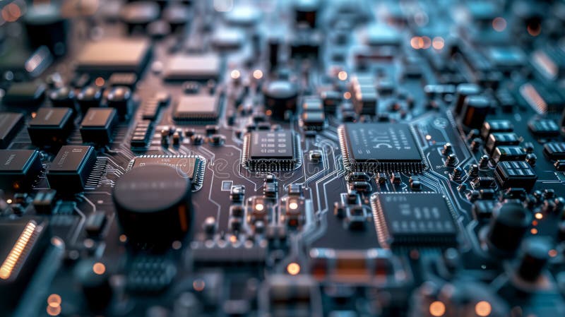 Circuit Board. Electronic Computer Technology. Motherboard Digital Chip ...