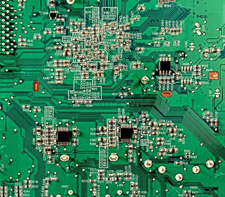 Electronic Circuit Board Full Frame Stock Image - Image of chip, module ...