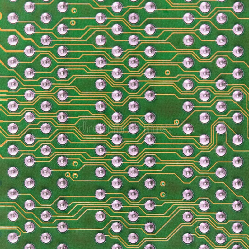 Circuit Board Electronic Green Square Pattern Stock Photo - Image of ...