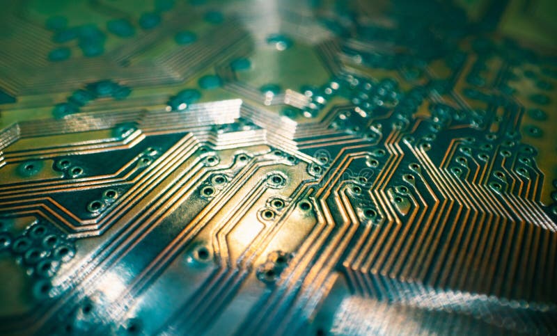 Technology Background with Circuit Board. Electronic Computer Hardware ...