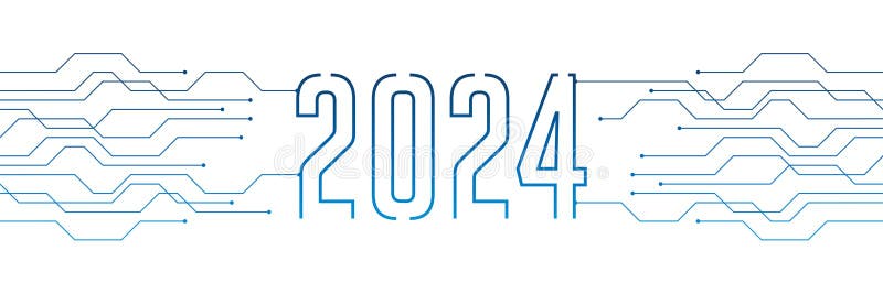 Circuit Board Electronics Digital Technology Banner 2024 Blue Stock ...