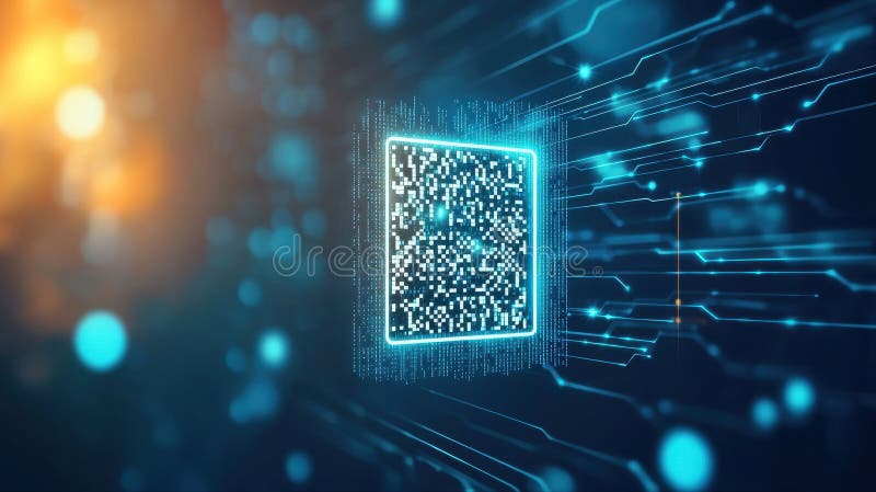 Circuit Board Featuring a Qr Code Representing Business Concepts and ...