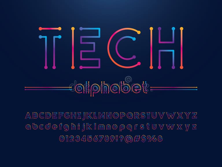 Circuit Font Stock Illustrations – 30,569 Circuit Font Stock ...