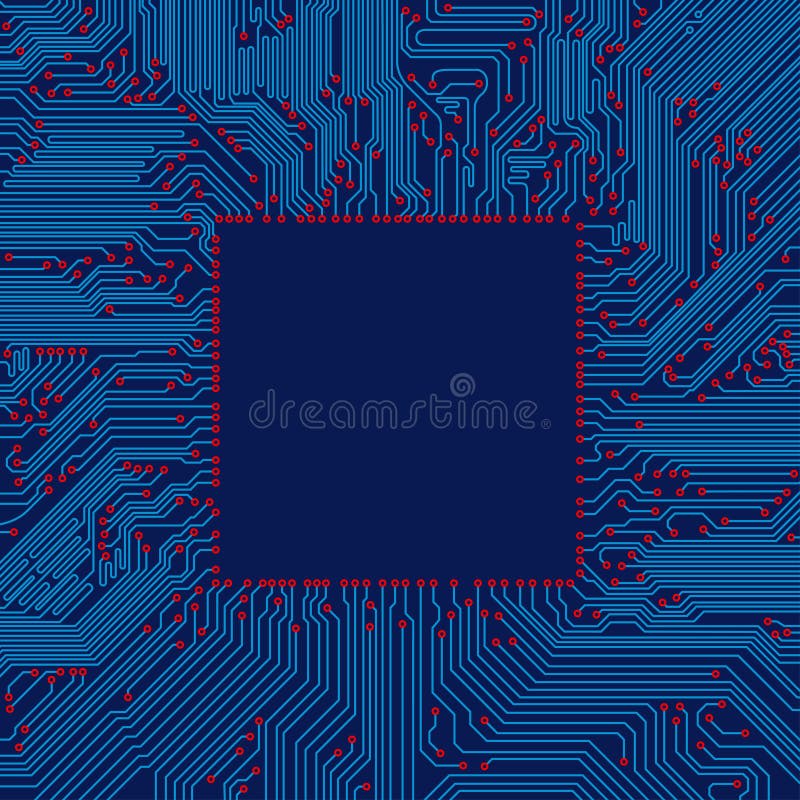 Circuit Board Frame with Globe Stock Vector - Illustration of ...