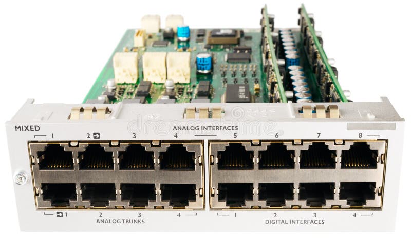 IP telephone front view stock image. Image of phone, telecommunications ...