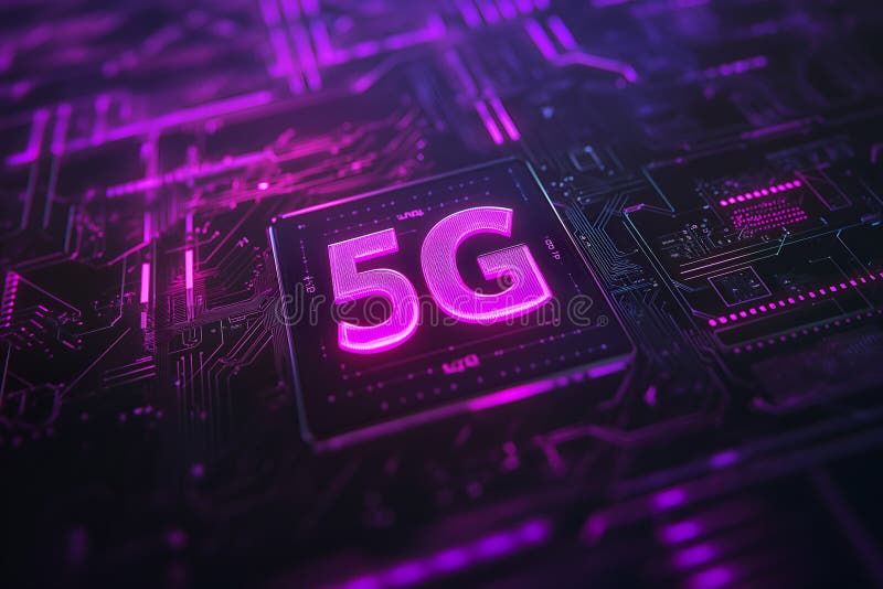 A Circuit Board with 5G Symbol, Symbolizing Advanced Technology for ...