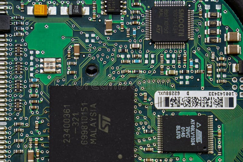 Circuit Board of the Hard Disk of a Computer Editorial Photo - Image of ...