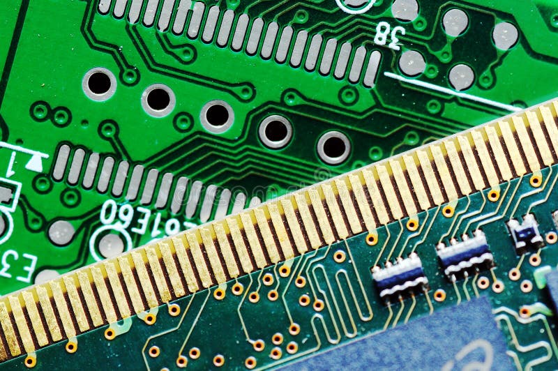 Circuit Board of an Hard Drive and Memory Card Stock Photo - Image of ...