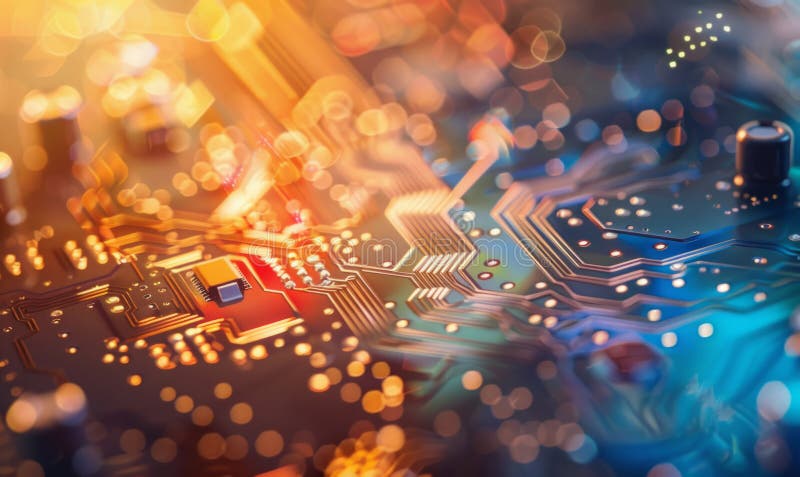 Circuit Board Hi Tech Background Stock Illustration - Illustration of creativity, electronic ...