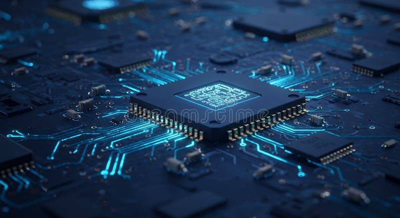 Circuit Board Hightech Motherboard with CPU and Digital Technology with ...