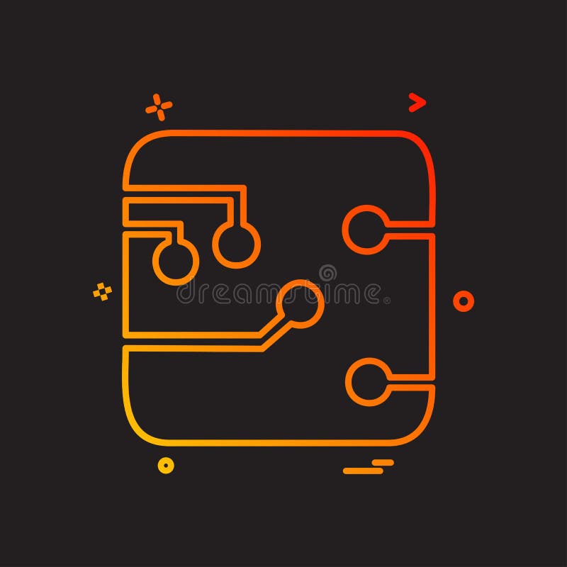 Circuit Board Icon Design Vector Stock Vector - Illustration of ...
