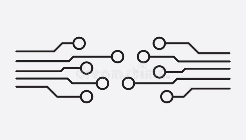 Circuit Board Icon. Technology Scheme Symbol Flat Vector Illustration ...