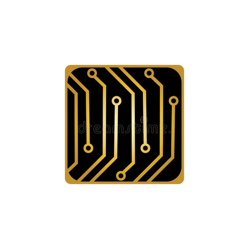 Circuit Board Icon Vector Illustration Logo Template Stock Vector ...