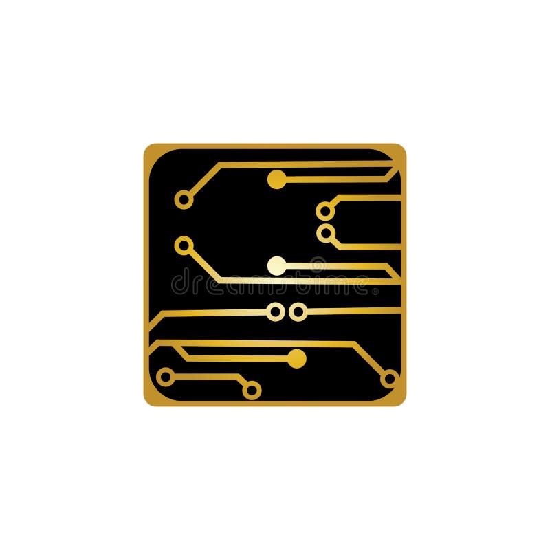 Circuit Board Icon Vector Illustration Logo Template Stock Vector ...