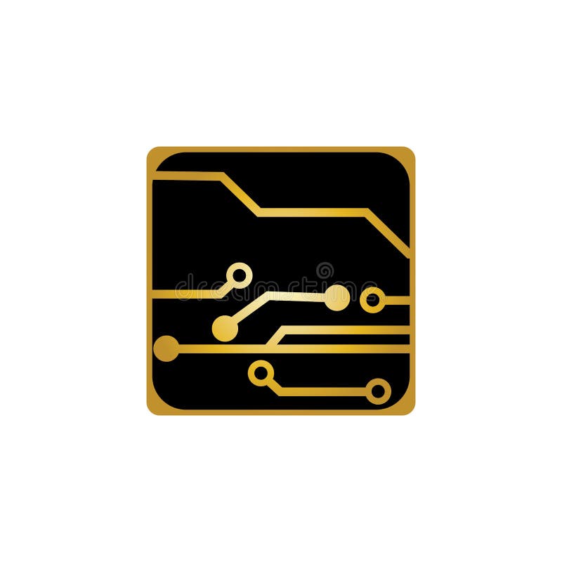 Circuit Board in the Circle Icon.technology Logo Design Template Symbol ...