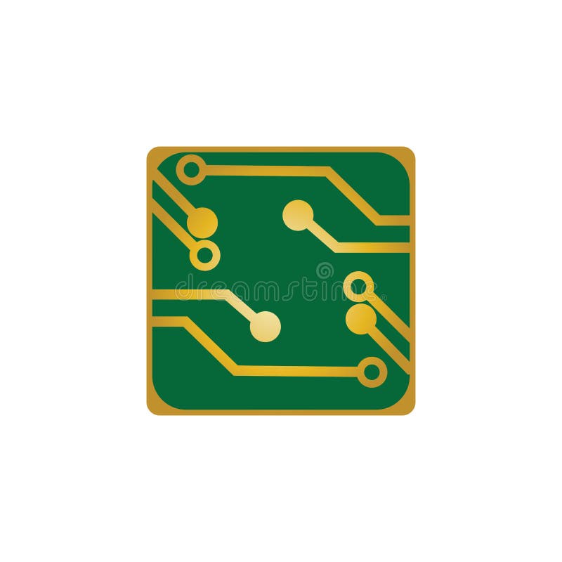 Circuit Board Icon Vector Illustration Logo Template Stock Vector ...