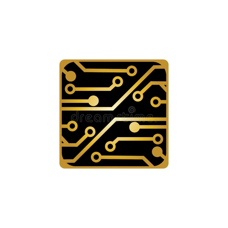 Circuit Board Icon Vector Illustration Logo Template Stock Vector ...