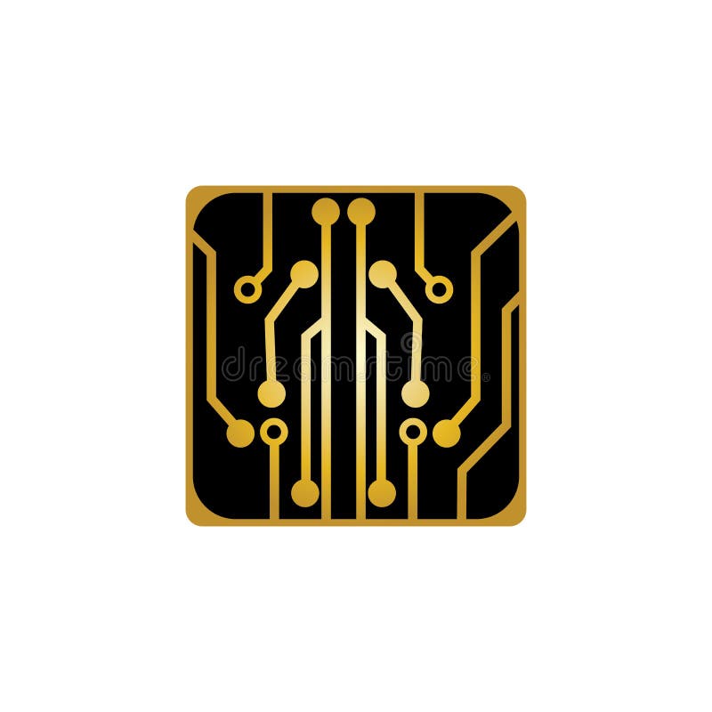 Circuit Board Icon Vector Illustration Logo Template Stock Vector ...