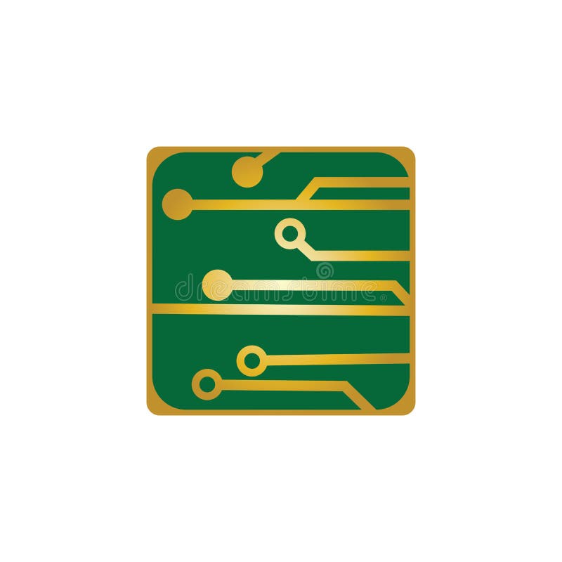 Circuit Board Icon Vector Illustration Logo Template Stock Vector ...