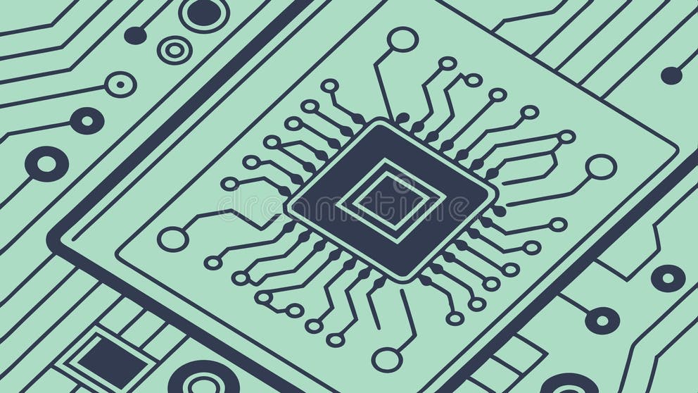 Circuit Board Illustration, Technology and Electronics, Tech Design, it ...